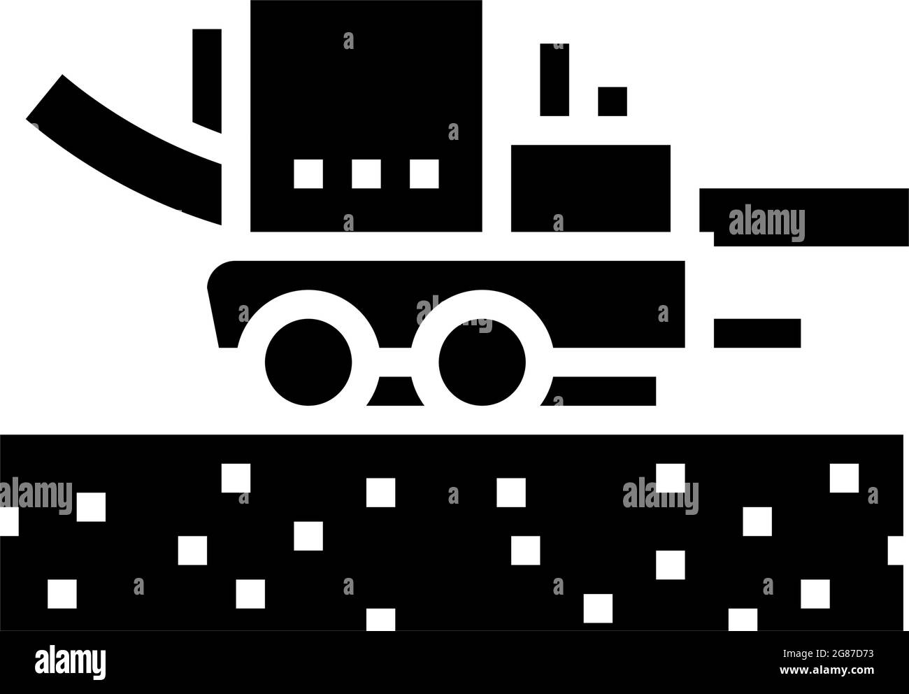 pipe layer machine glyph icon vector illustration Stock Vector Image ...