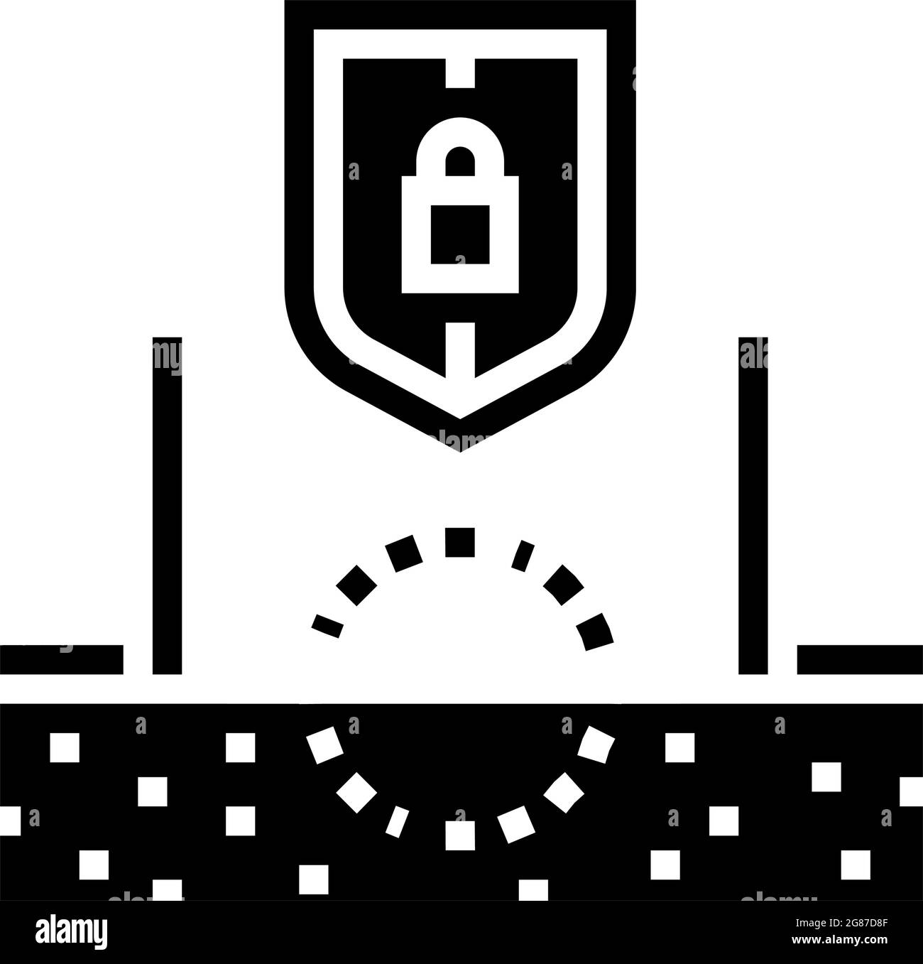 anti-corrosion work pipeline construction glyph icon vector ...