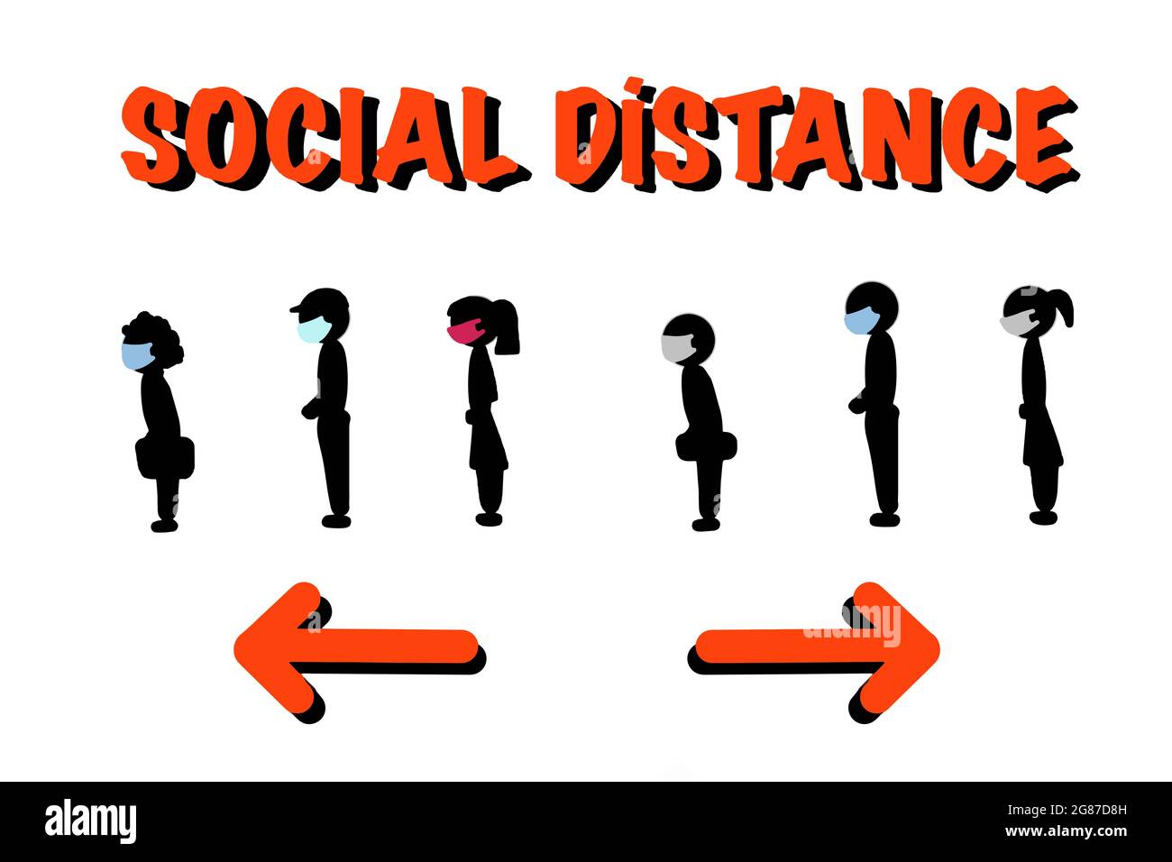 Social distance logo Cut Out Stock Images & Pictures - Alamy
