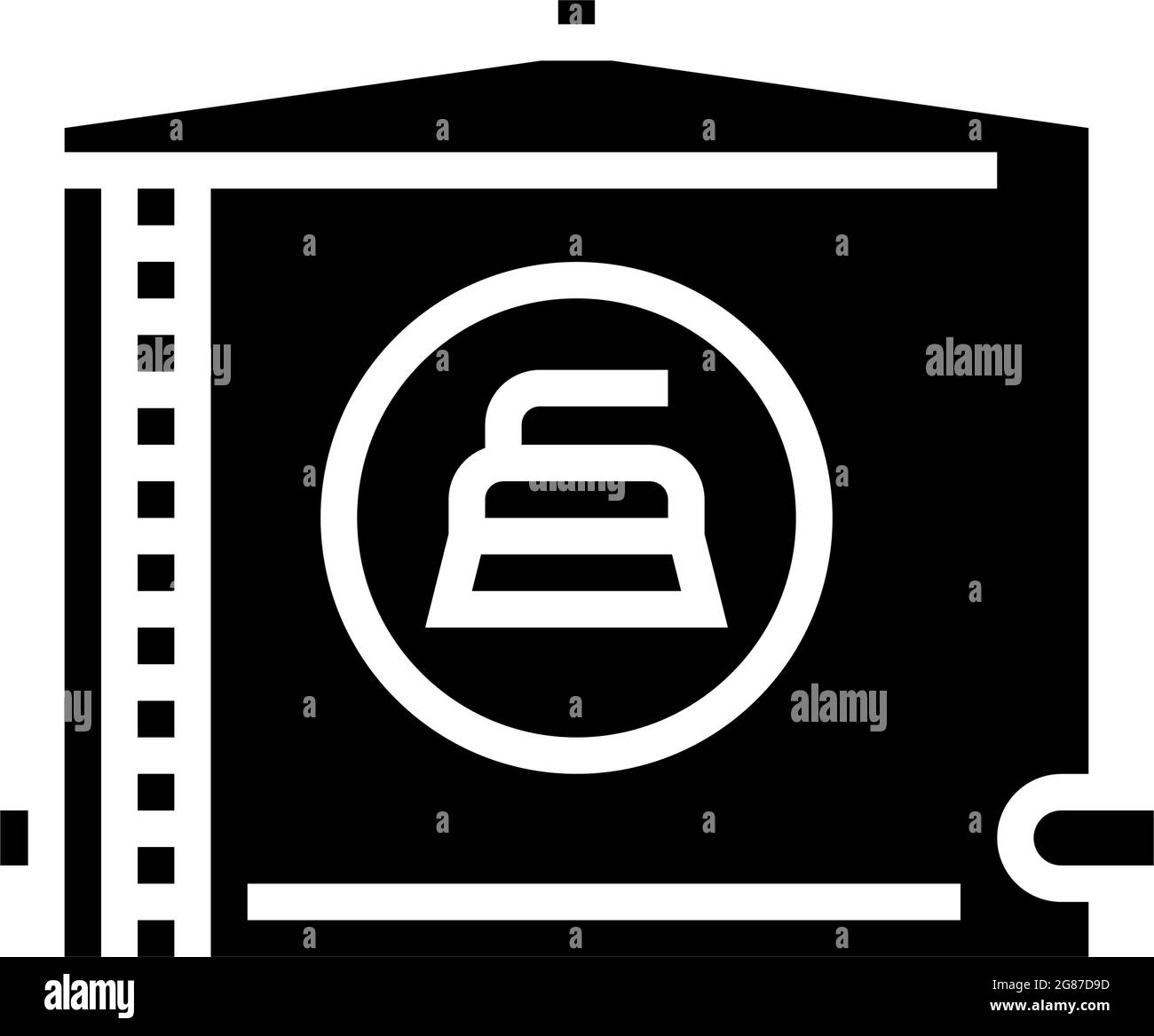 water tank cleaning glyph icon vector illustration Stock Vector Image ...