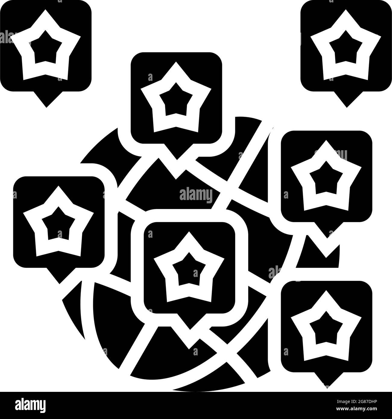 world reputation management glyph icon vector illustration Stock Vector ...