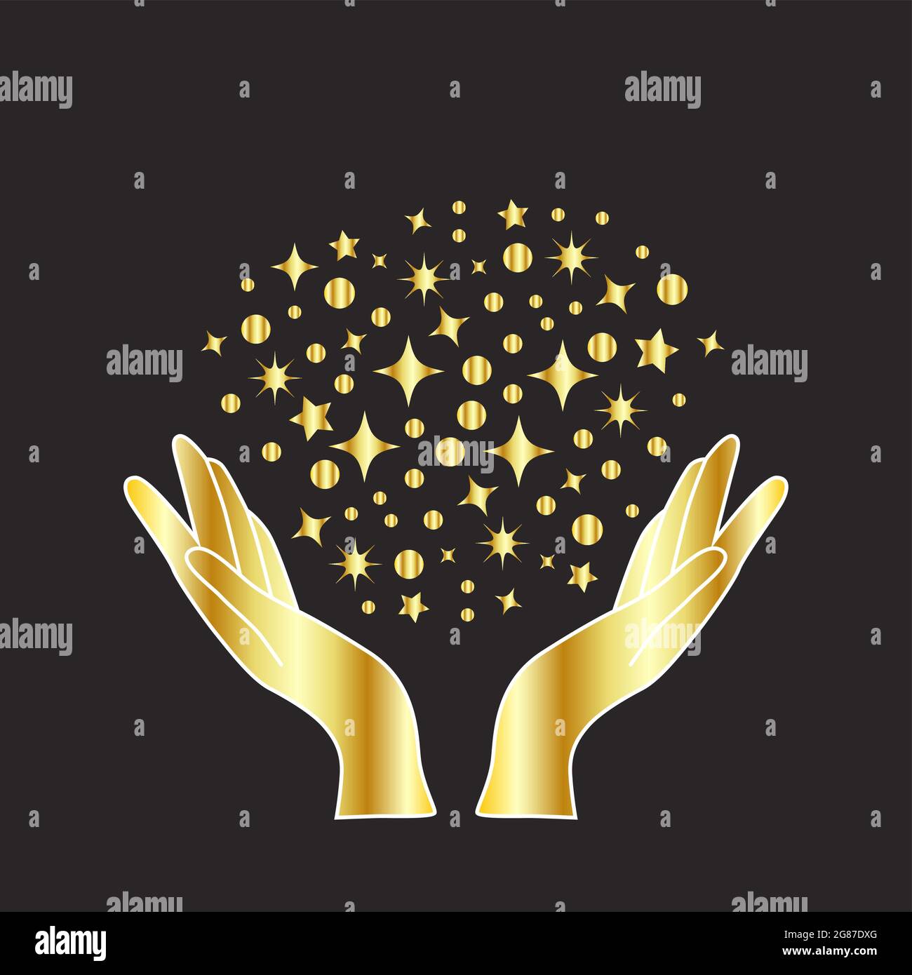 Magical hands. Boho occult magic hand, witch mystical symbol, witchcraft hand drawn arms with ...