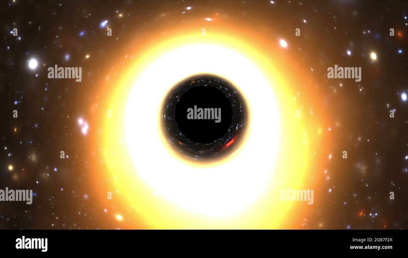 Space Tunnel With Galaxy and Nebulae simulation Stock Photo - Alamy