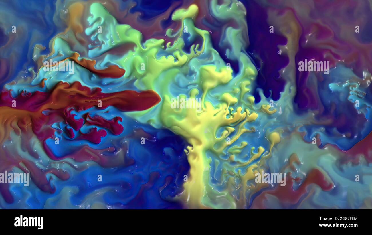 Colorful paint mix with gradient vivid colors Stock Photo - Alamy
