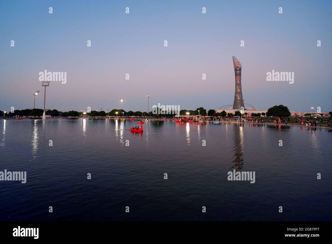 A beautiful view of Aspire park - QATAR Stock Photo - Alamy