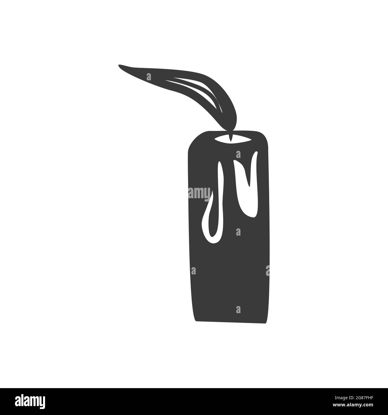Esoteric symbol. Mystical and magical design with a burning candle ...
