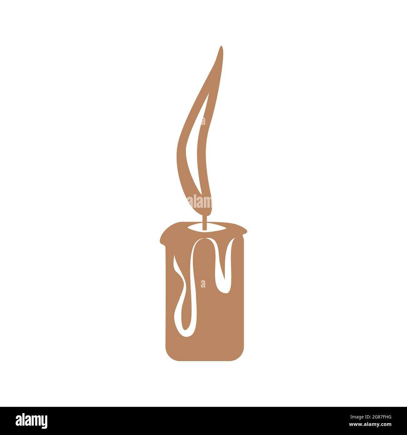 Esoteric symbol. Mystical and magical design with a burning candle ...