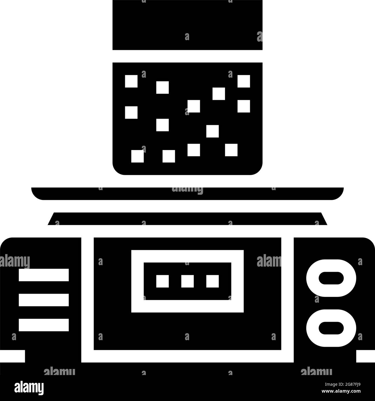 equipment for soil testing and weight measuring glyph icon vector ...