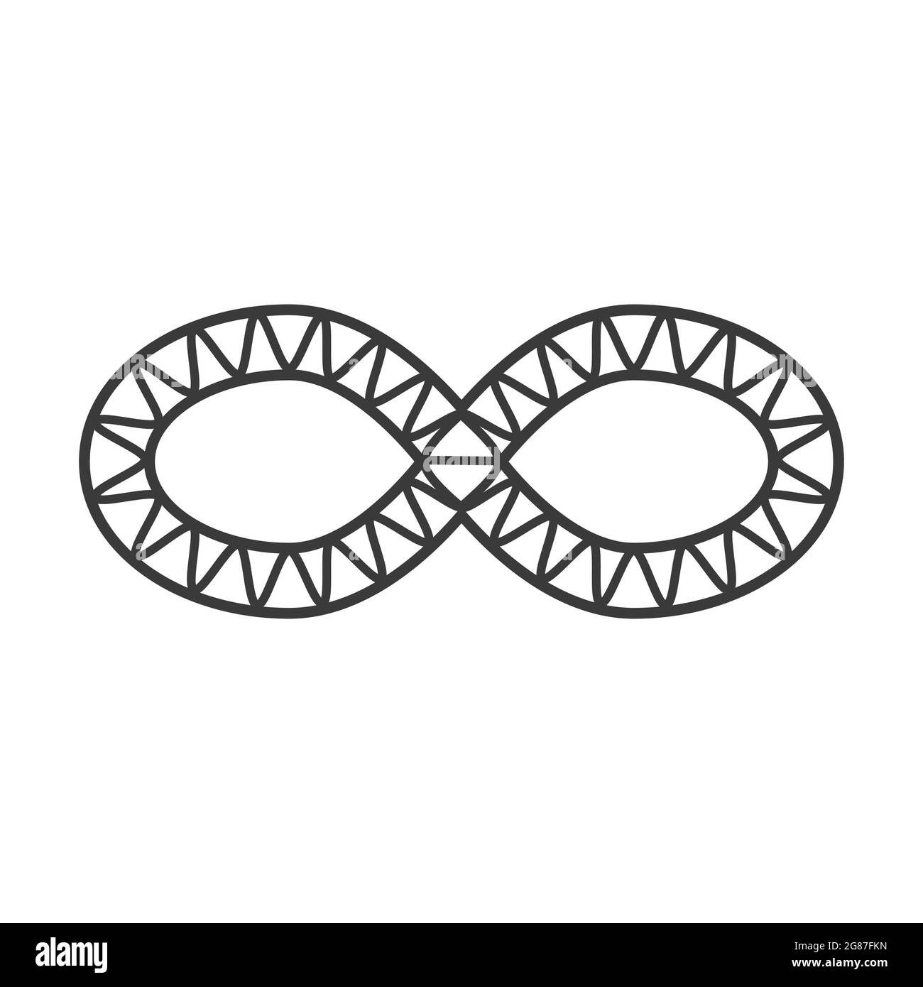 Esoteric symbol. Mystical and magical design with lemniscate pattern ...