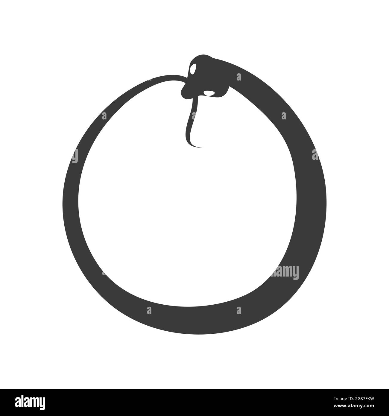 Esoteric symbol. Mystical and magical design with a snake biting its ...