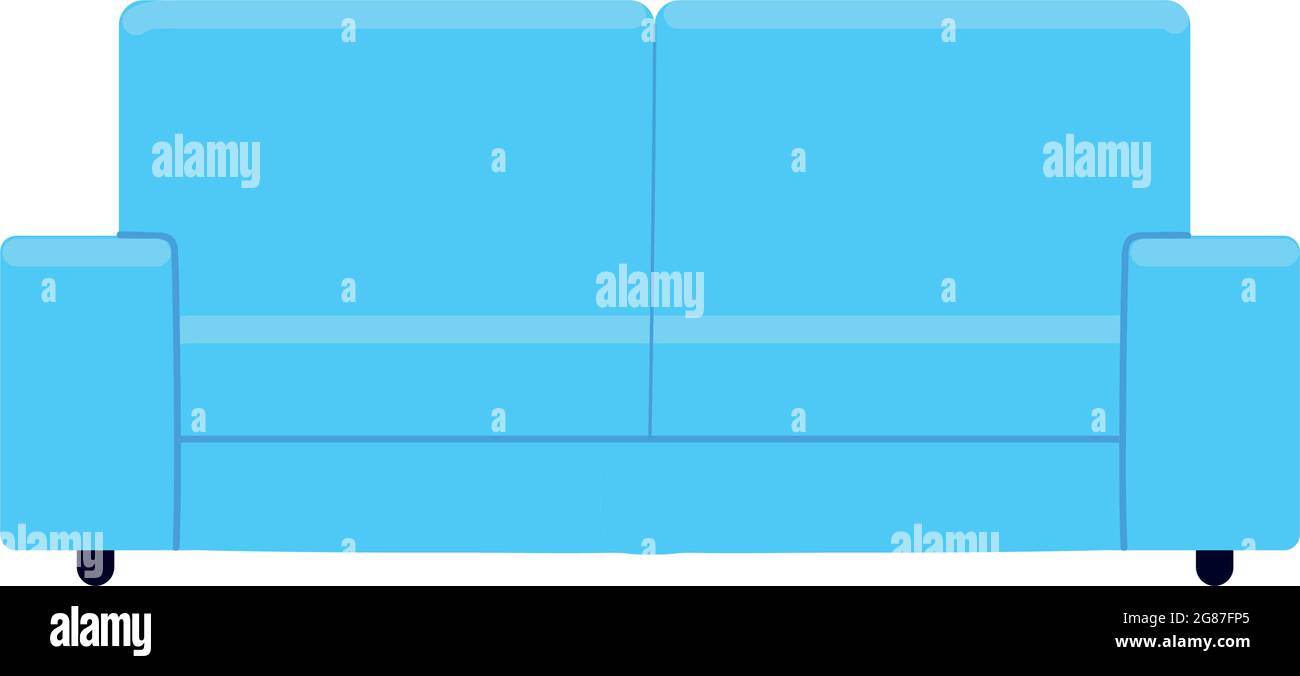 blue sofa furniture Stock Vector Image & Art - Alamy