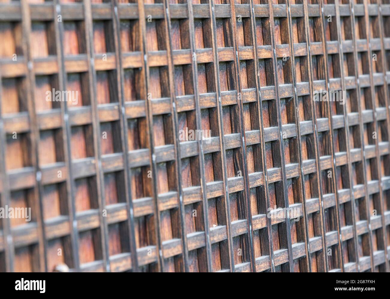 Square pattern in wood at angle Stock Photo - Alamy