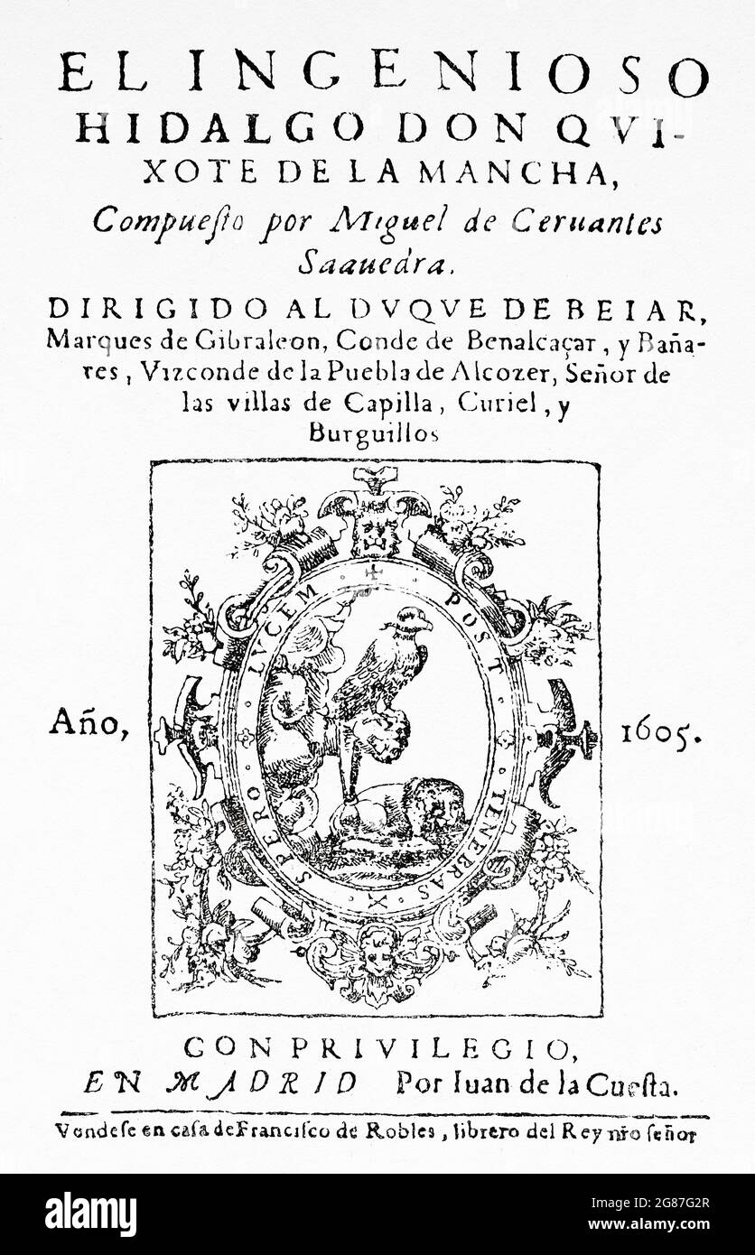 Don quixote book cover hi-res stock photography and images - Alamy