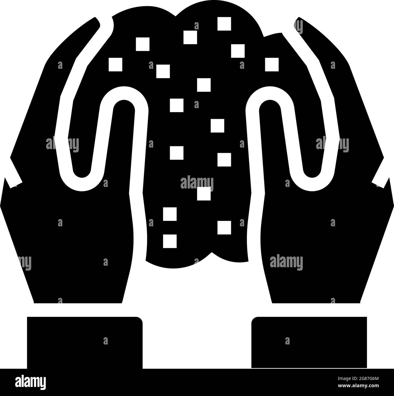 hands holding soil in hands glyph icon vector illustration Stock Vector ...