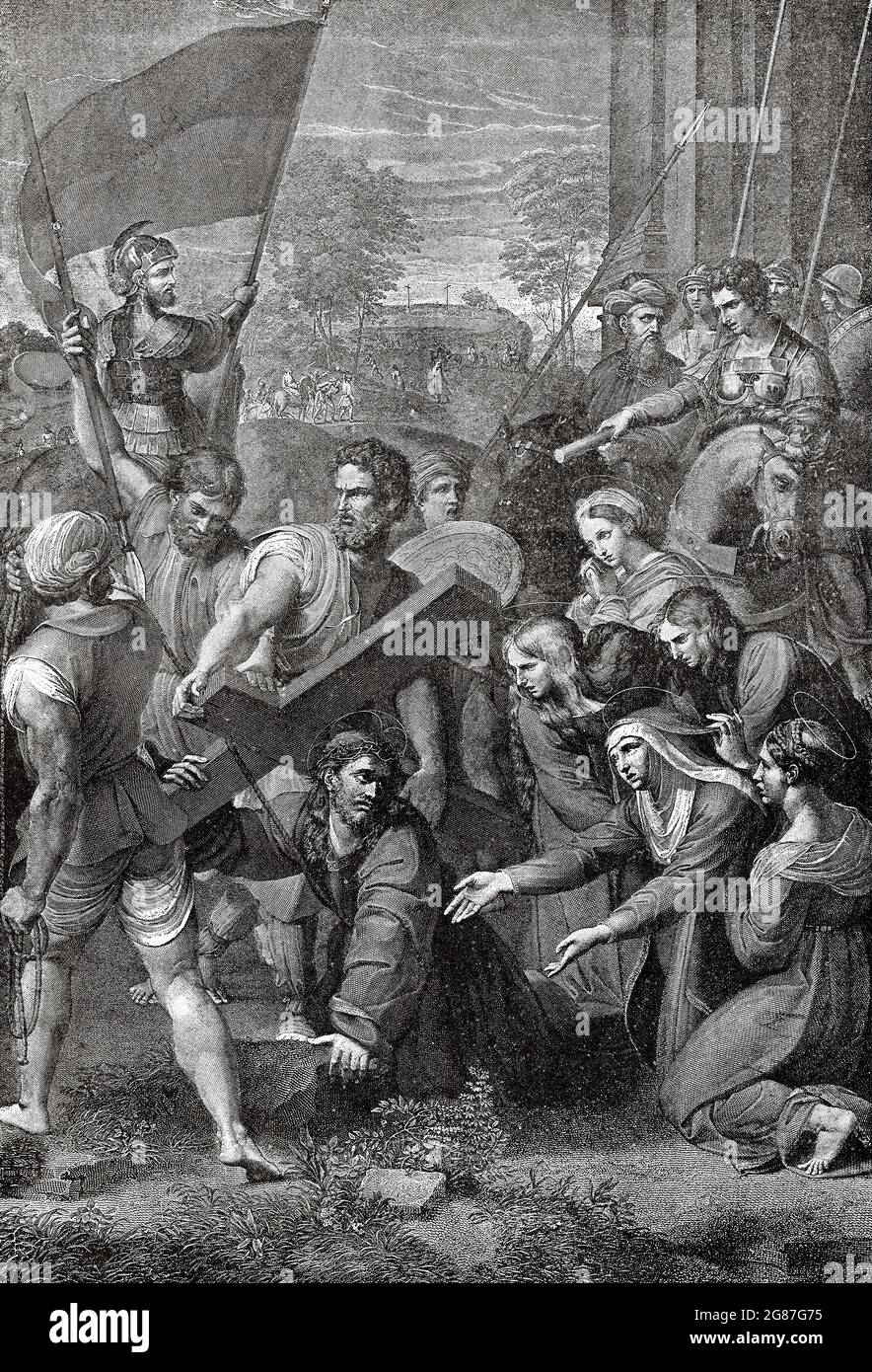 Third Way of the Cross. Jesus Christ falls the first time. Bible, New ...