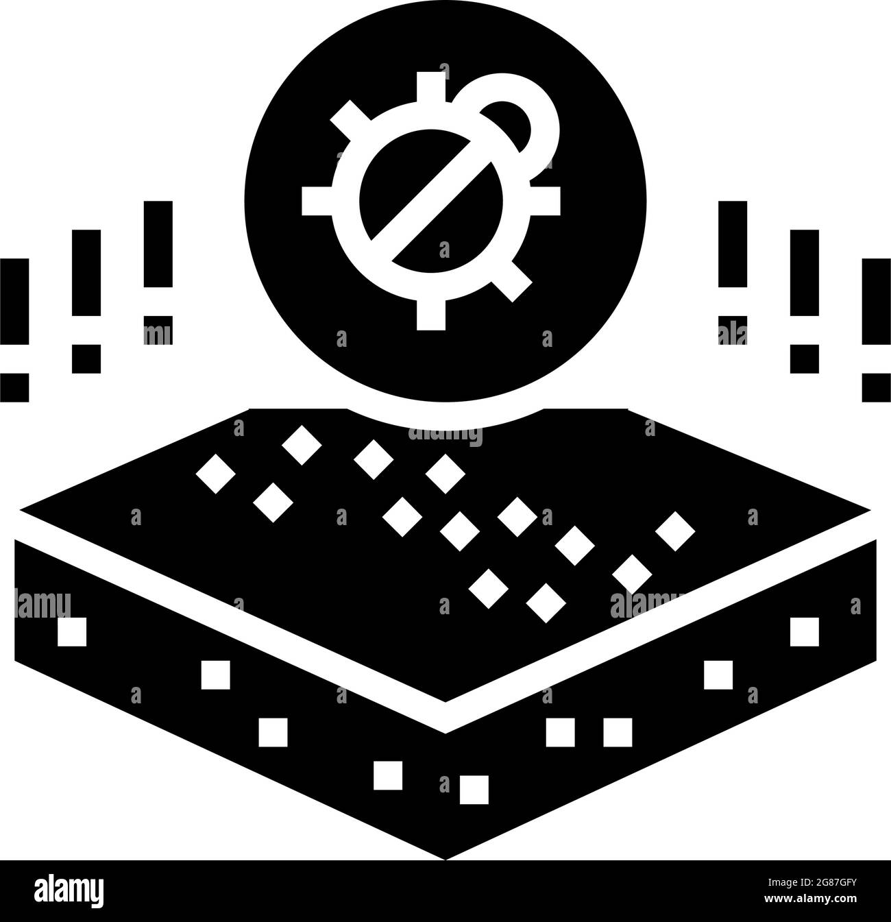 dangerous bug on soil glyph icon vector illustration Stock Vector Image ...
