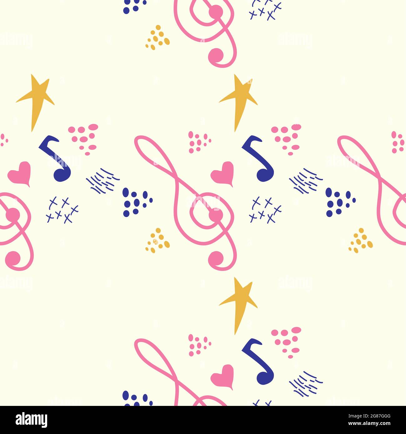 Classic musical patterns, with sheet music and treble clef, great ...