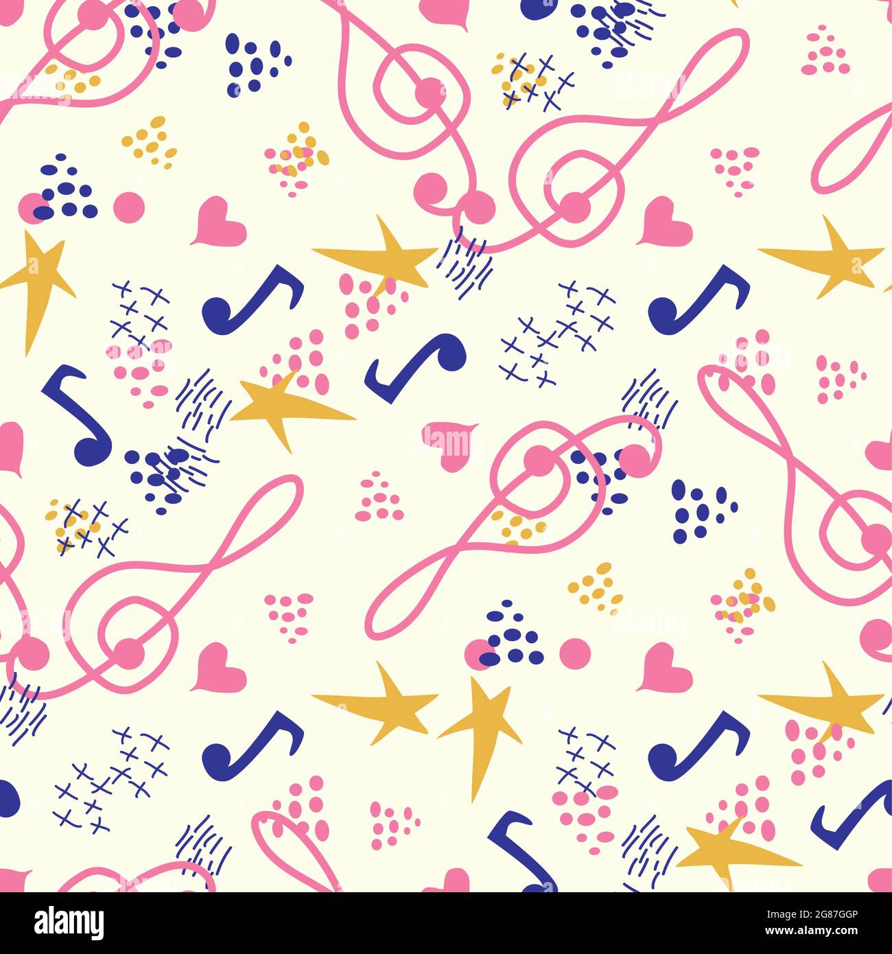 Classic musical patterns, with sheet music and treble clef, great ...