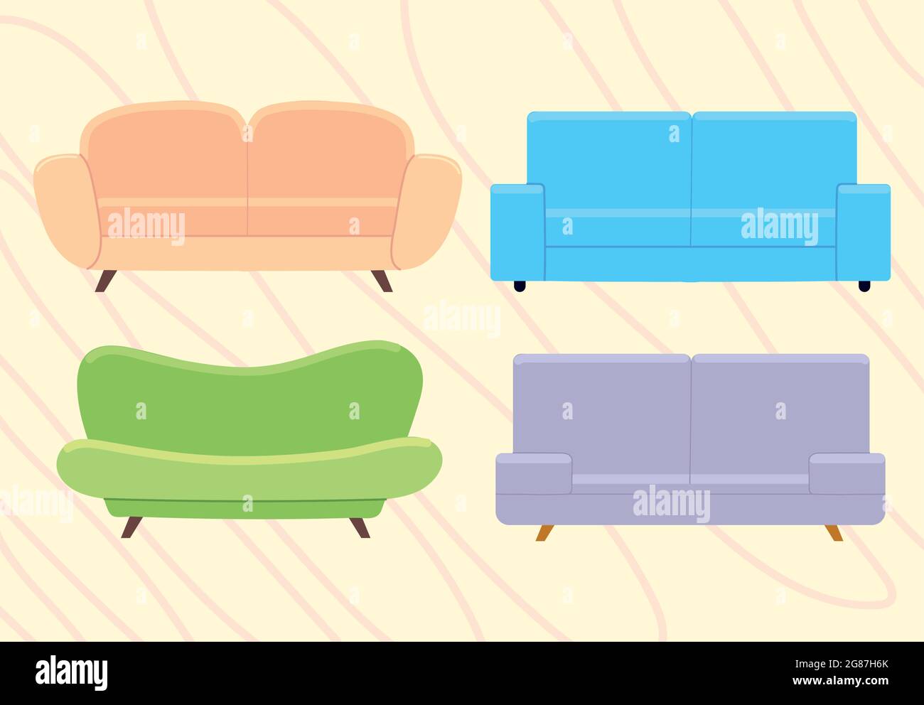 set of sofa Stock Vector Image & Art - Alamy