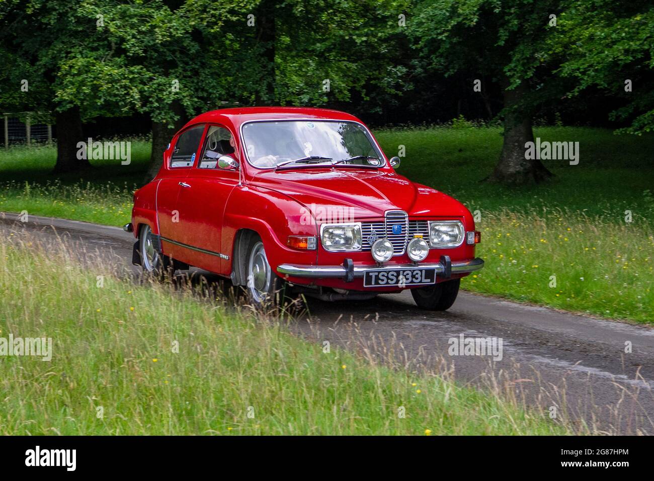 1972 70s red SAAB 96 1498cc petrol at ‘The Cars the Star Show” in ...