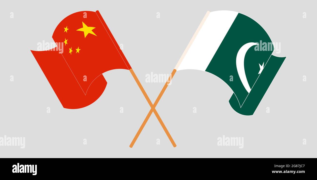 Pakistan china flags crossed hi-res stock photography and images - Alamy