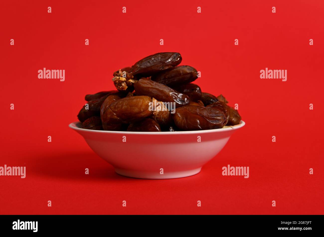 A plate with delicious fresh dates to break the fast in Ramadan ...