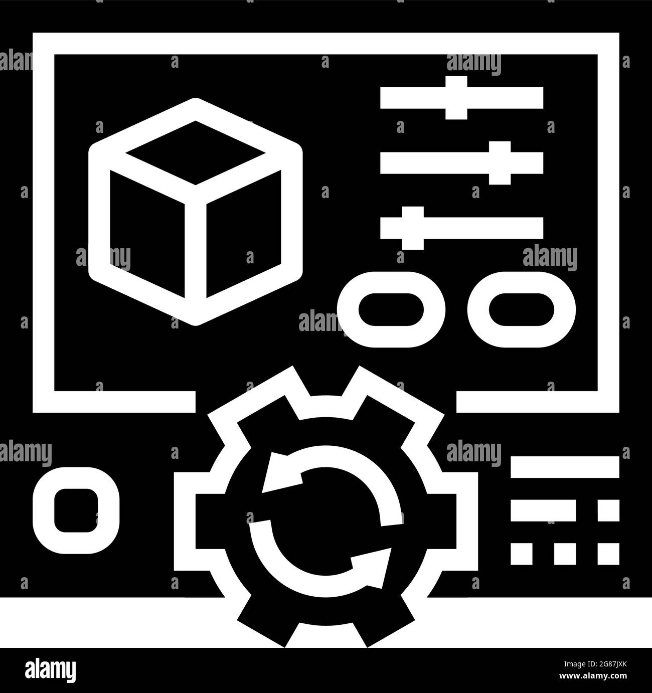 setting ugc glyph icon vector illustration Stock Vector Image & Art - Alamy