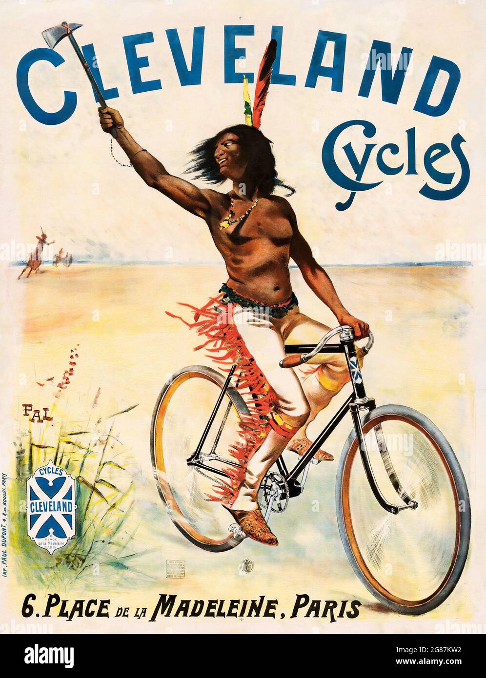 Vintage 1890s french bicycle poster hi-res stock photography and images ...
