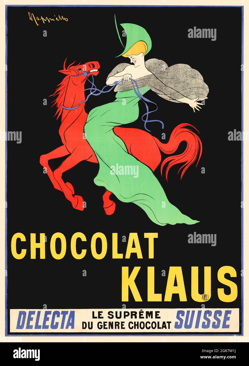 Vintage chocolate advertising poster hi-res stock photography and ...
