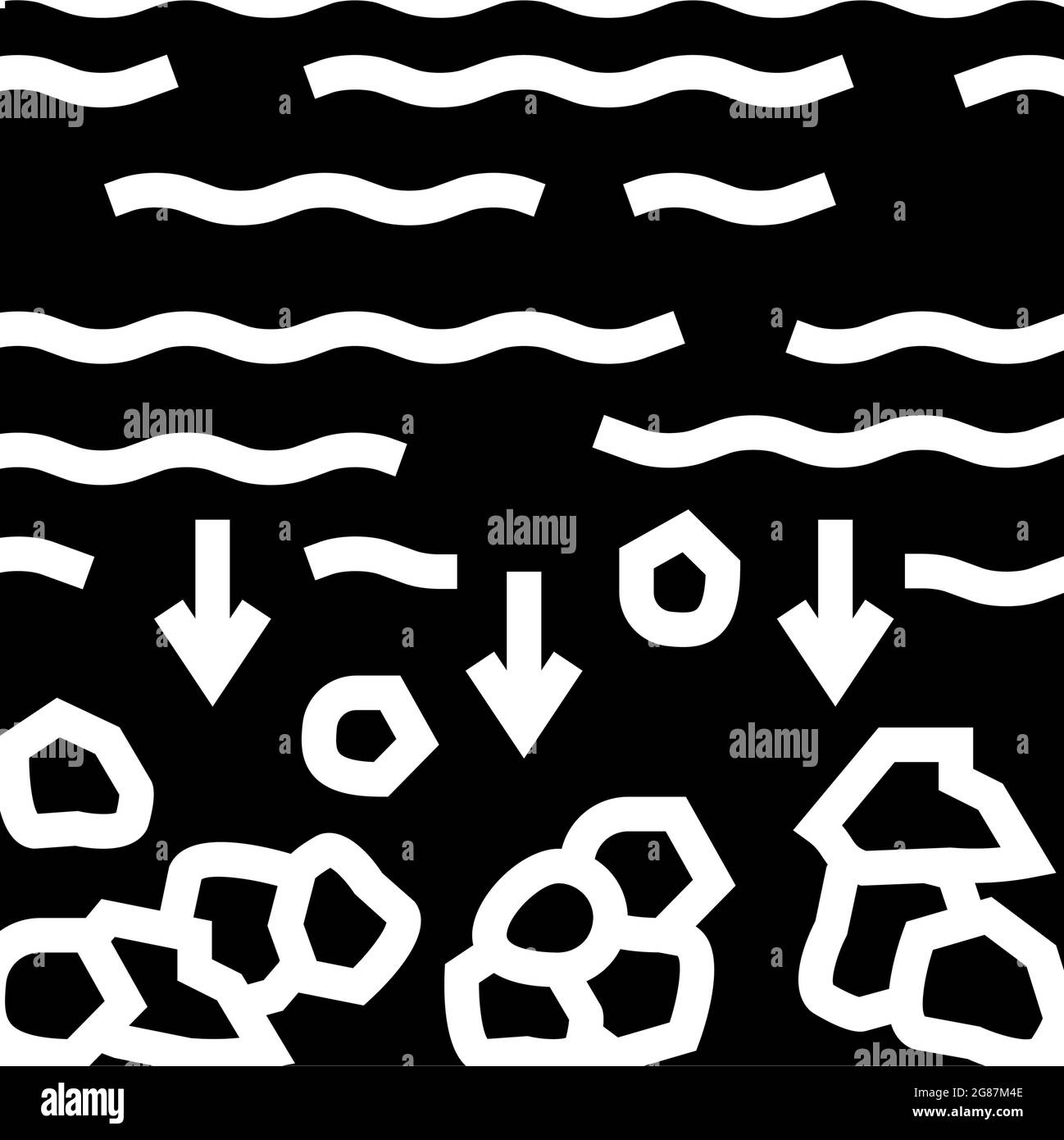 sedimentation water filter glyph icon vector illustration Stock Vector ...