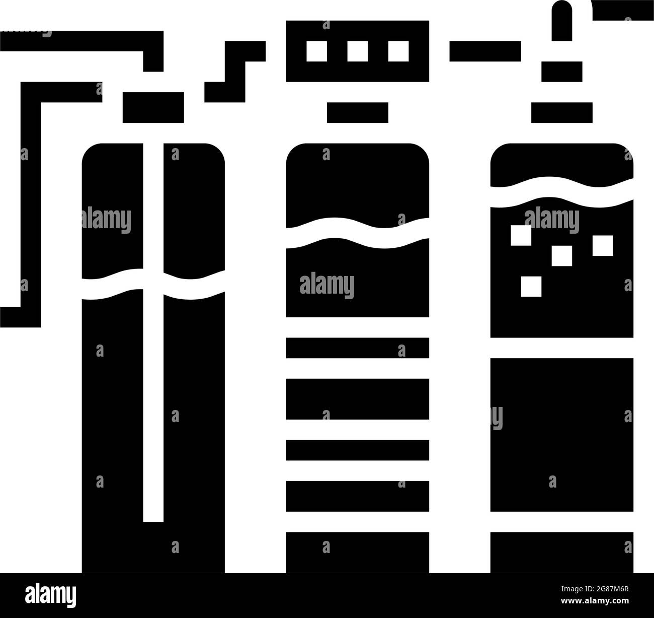 water different filtration filter glyph icon vector illustration Stock ...