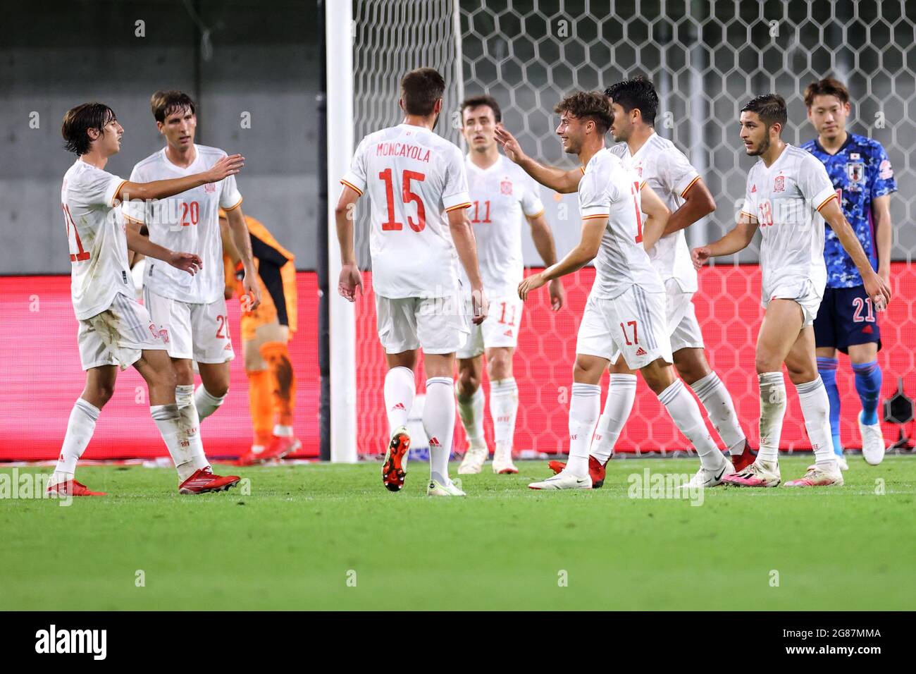 Hyogo, Japan. 17th July, 2021. U-24 U-24 Spain team group (ESP) Football/Soccer : KIRIN ...