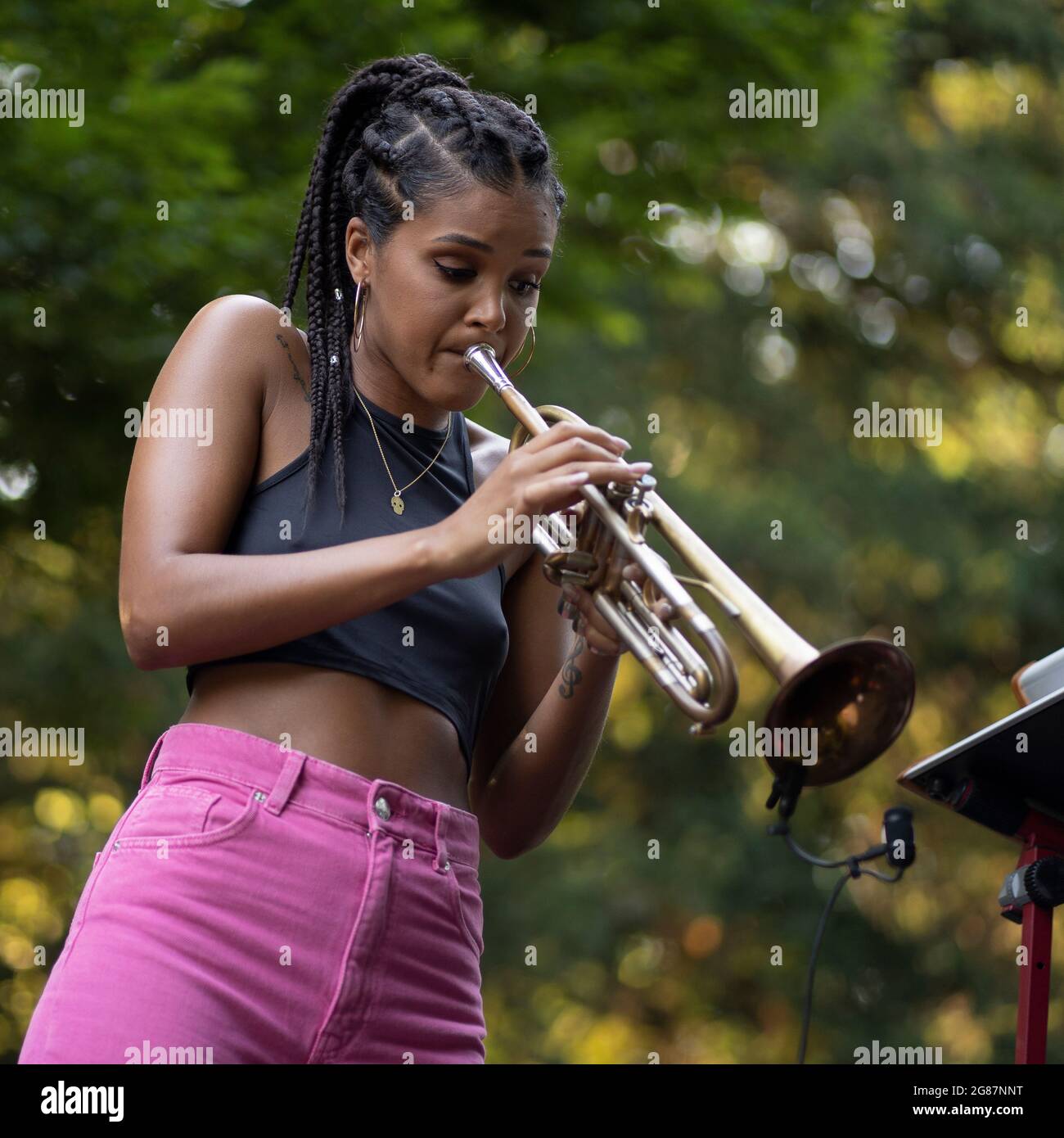 Portuguese musician Jessica Pina Trio performs Jazz in Palacio Real ...