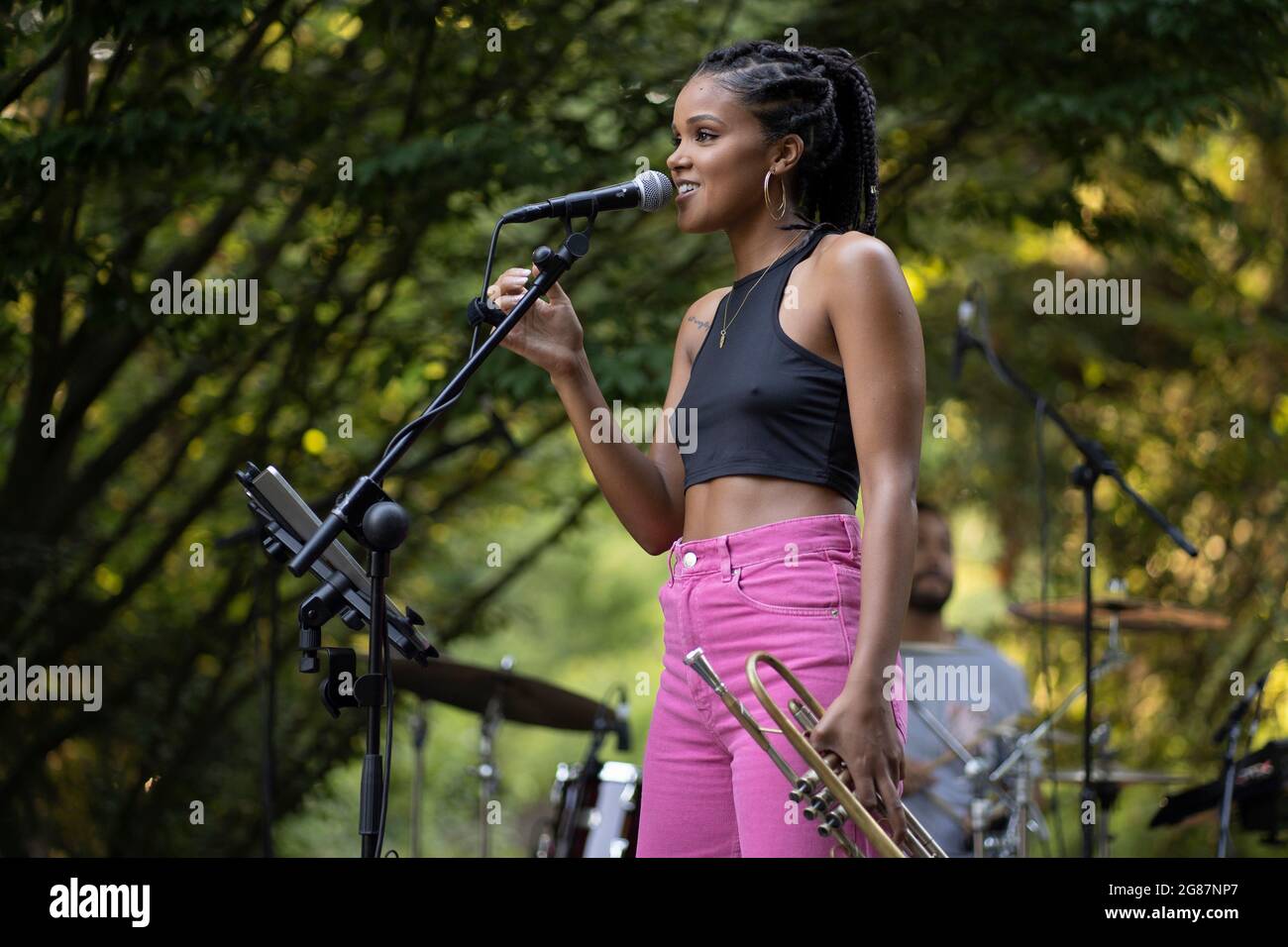 Portuguese musician Jessica Pina Trio performs Jazz in Palacio Real ...