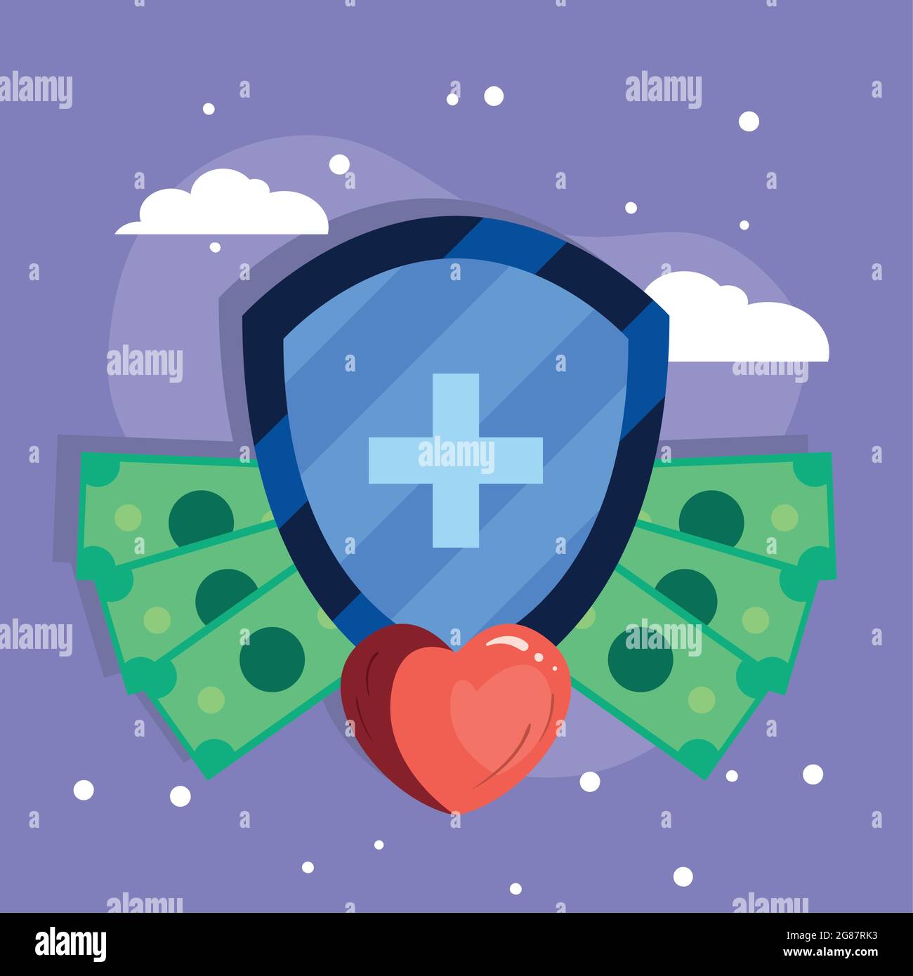 health insurance with heart and money Stock Vector Image & Art - Alamy