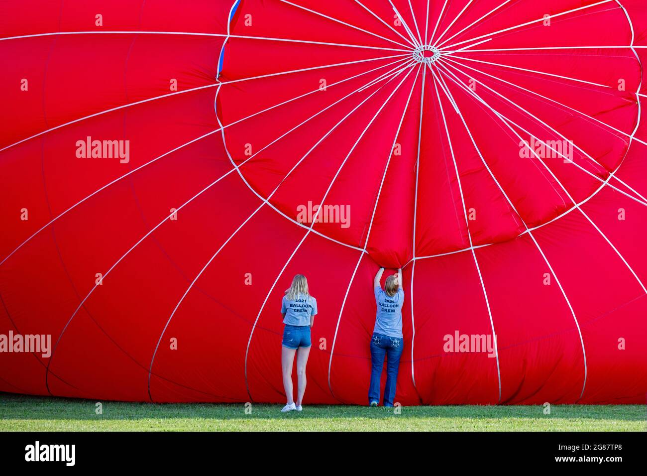 Marathon City, Wisconsin, USA, July 9, 2021, Taste N Glow Balloon Fest ...