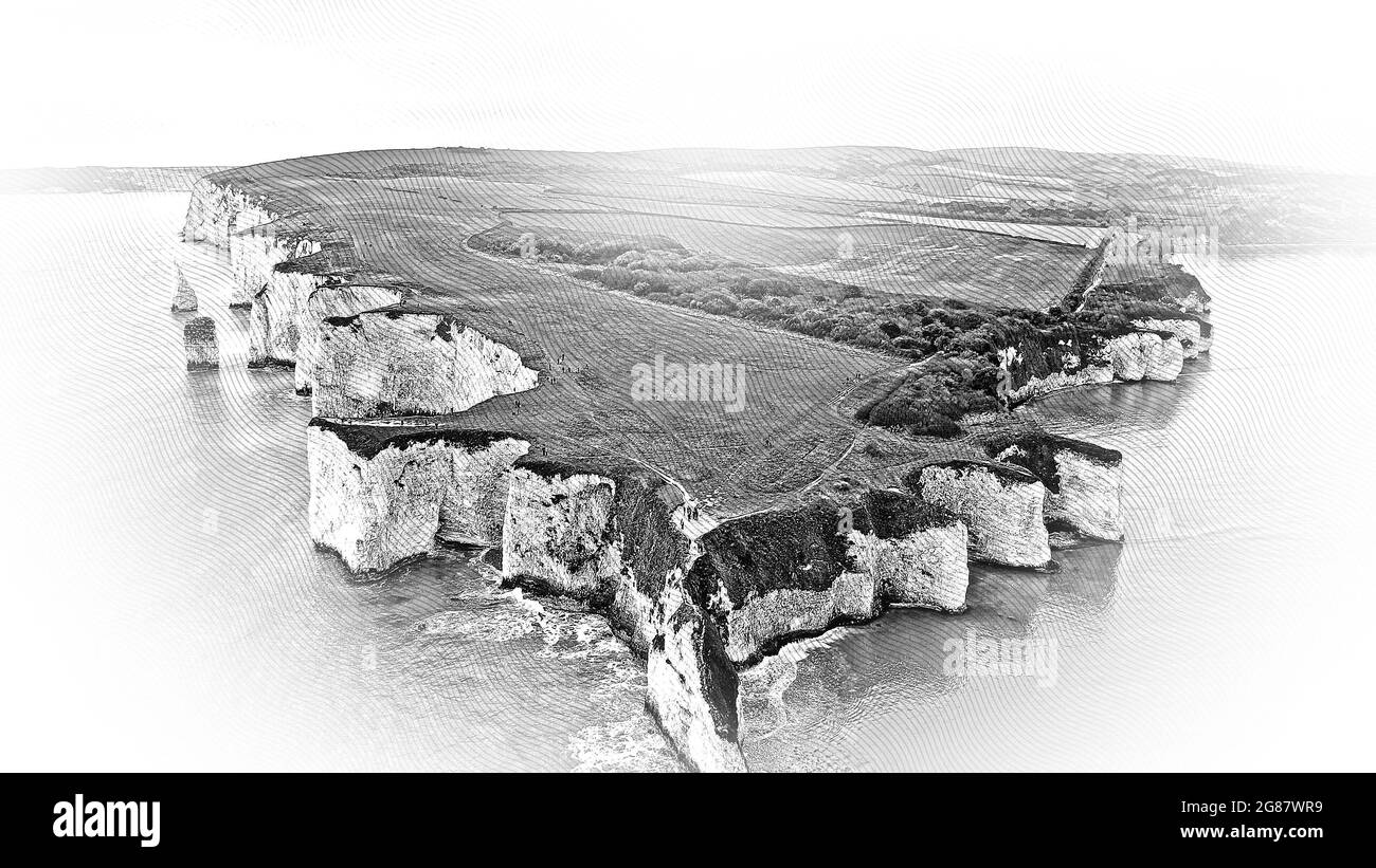 Aerial view beautiful coast Black and White Stock Photos & Images - Alamy