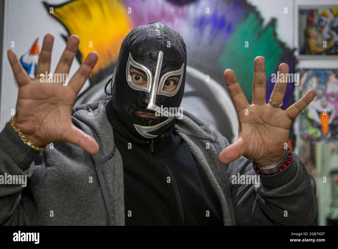 Mexico City, Mexico, July 17, 2021: Wrestling legend 'El Rayo de ...