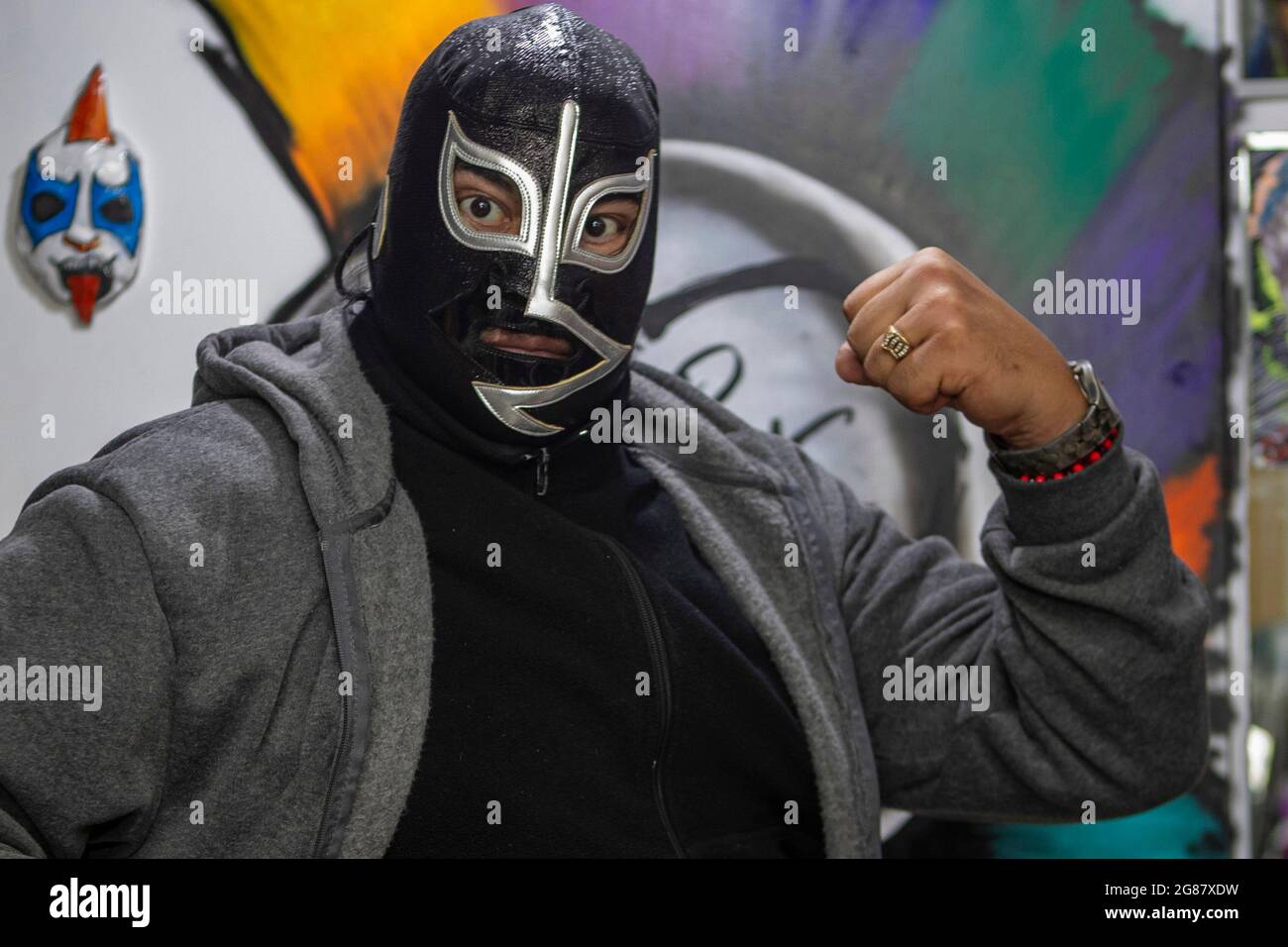 Mexico City, Mexico, July 17, 2021: Wrestling legend 'El Rayo de ...