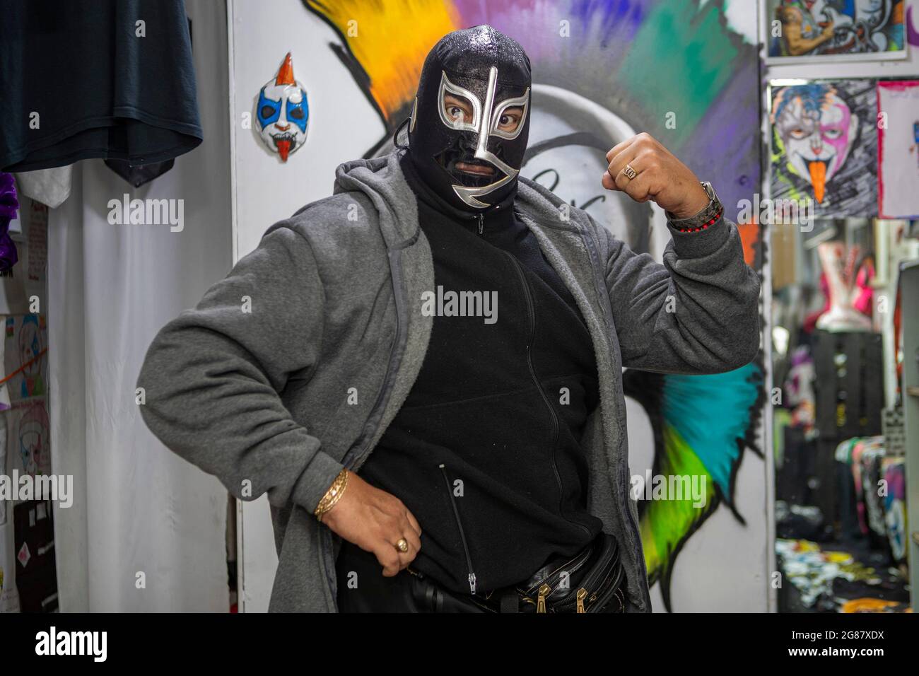 Mexico City, Mexico, July 17, 2021: Wrestling legend 'El Rayo de ...