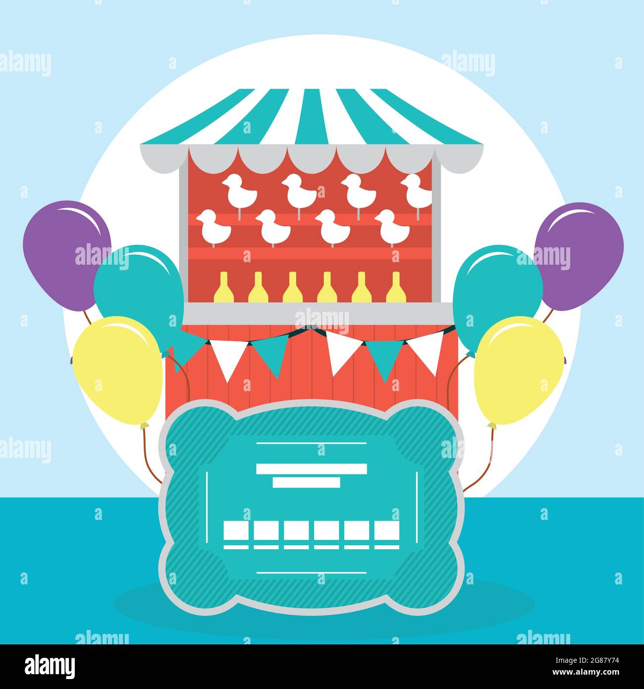 circus tent for outdoor sales and balloons Stock Vector Image & Art - Alamy