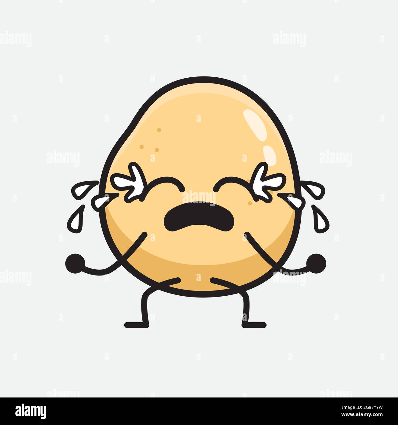 Sad Cartoon Potato