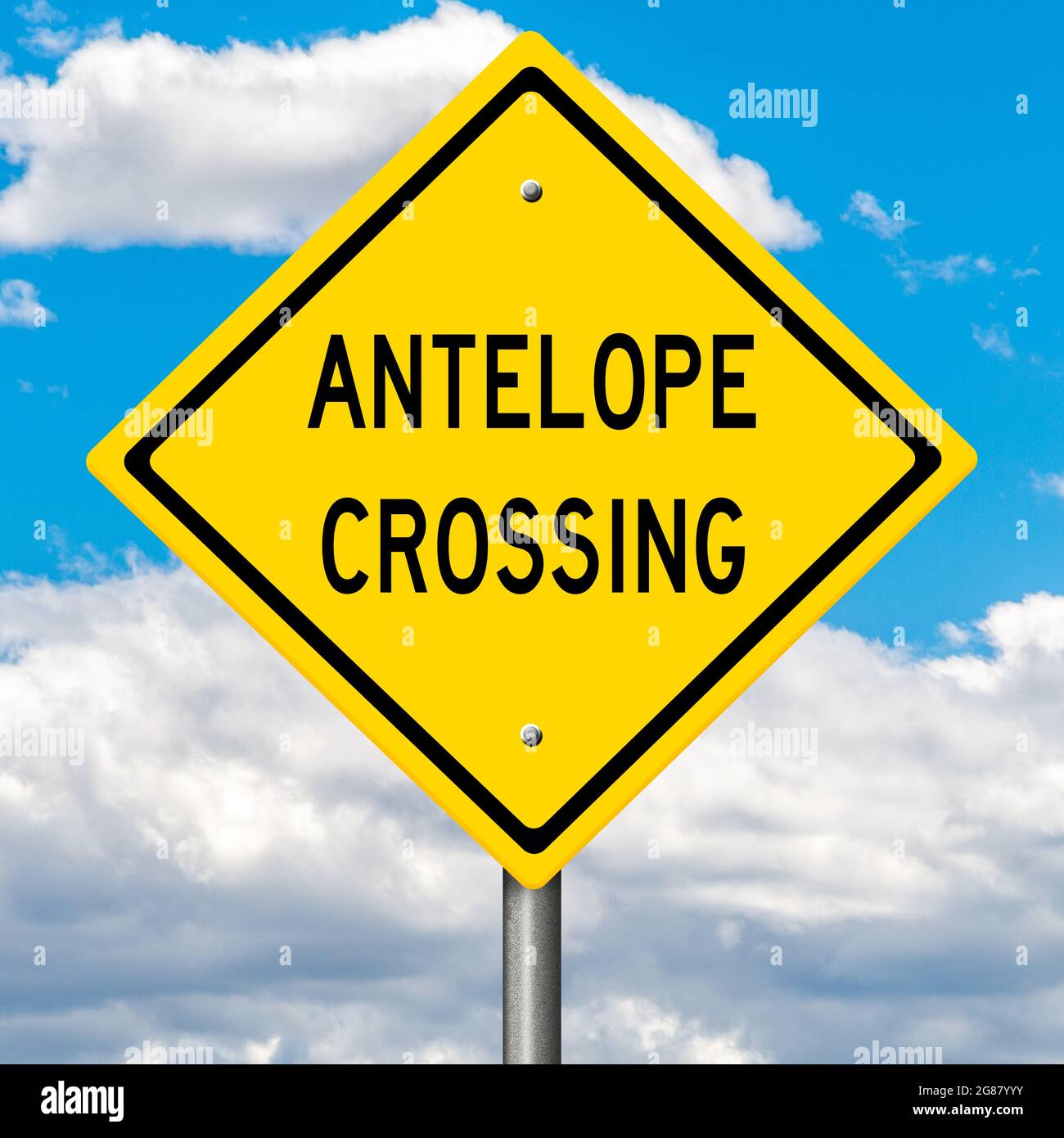 Antelope crossing sign hi-res stock photography and images - Alamy
