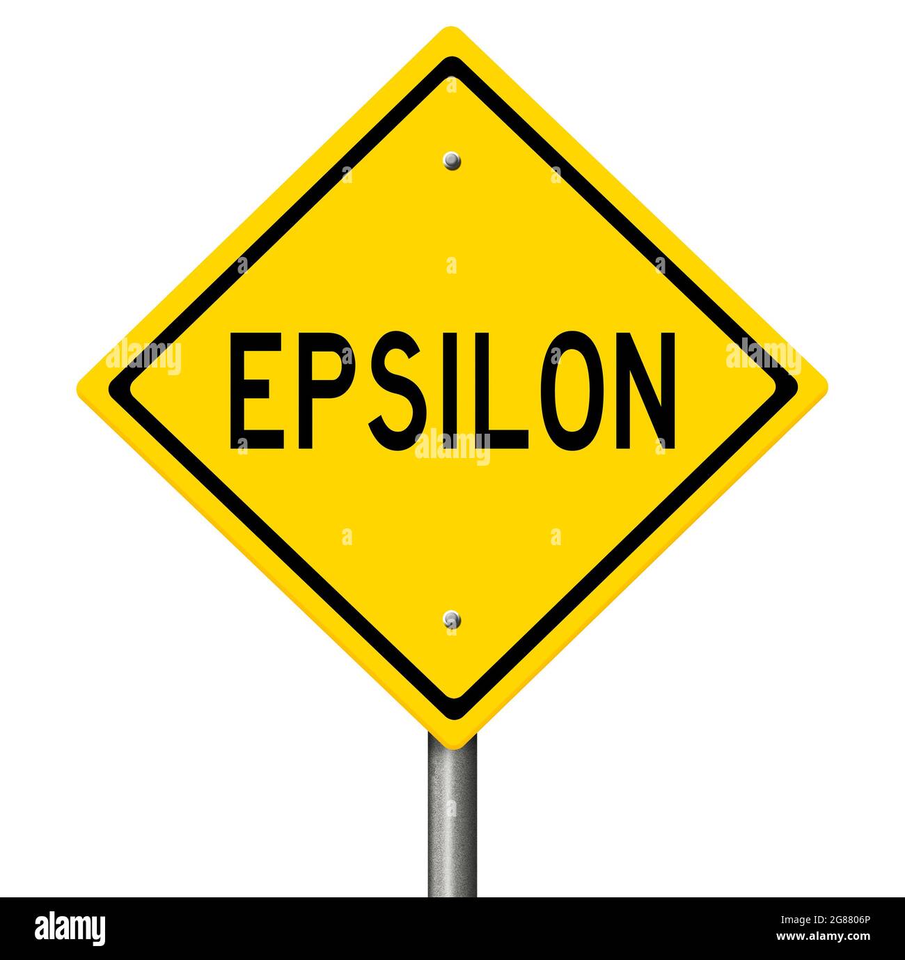 Rendering of a yellow highway sign Stock Photo - Alamy