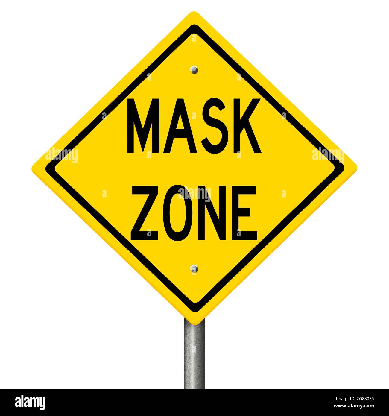 Rendering of a yellow highway sign Stock Photo - Alamy