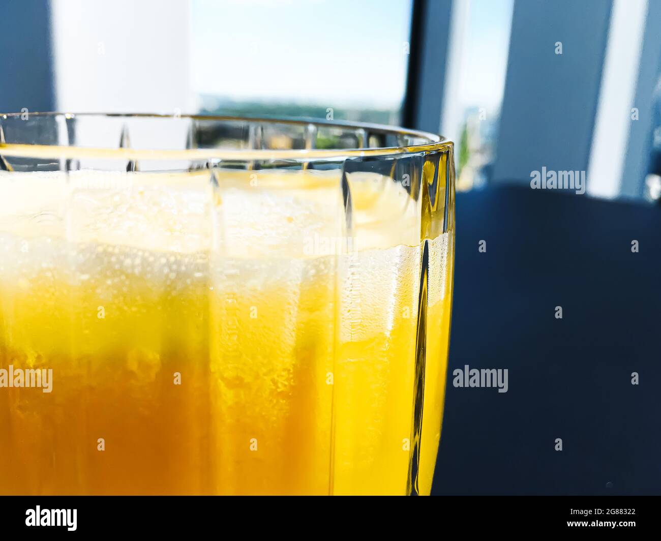 Healthy drink, fruit vitamins and beverage menu, fresh juice in luxury ...