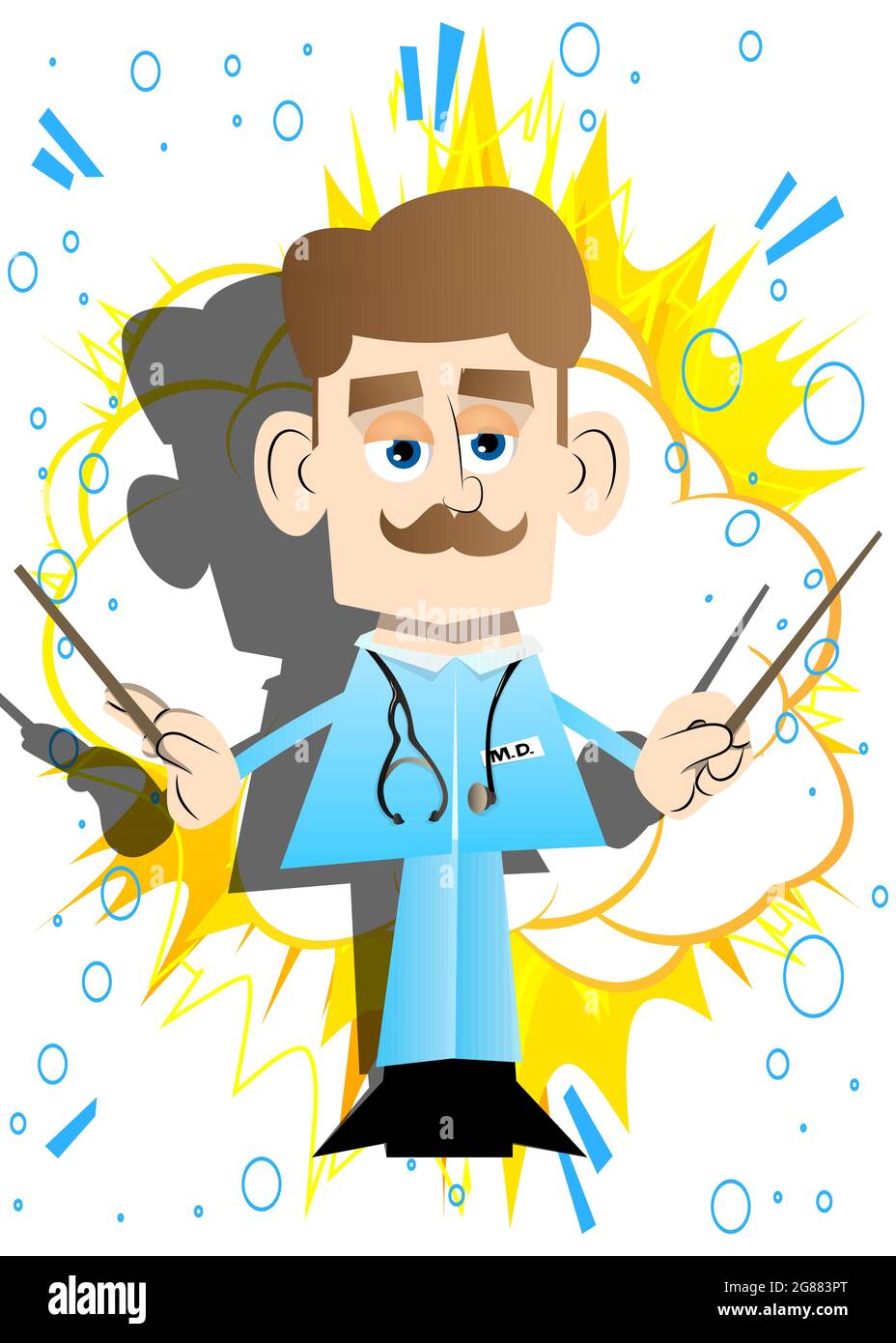 Male conductor and choir Stock Vector Images - Alamy