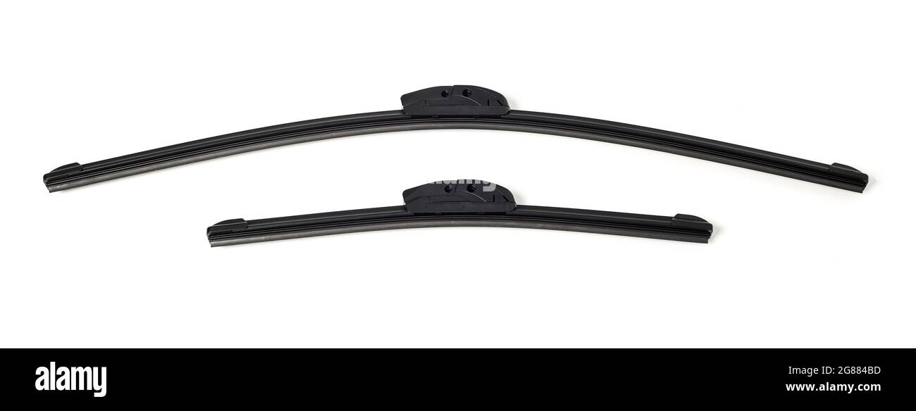 Closeup modern style of car windshield wiper Stock Photo - Alamy