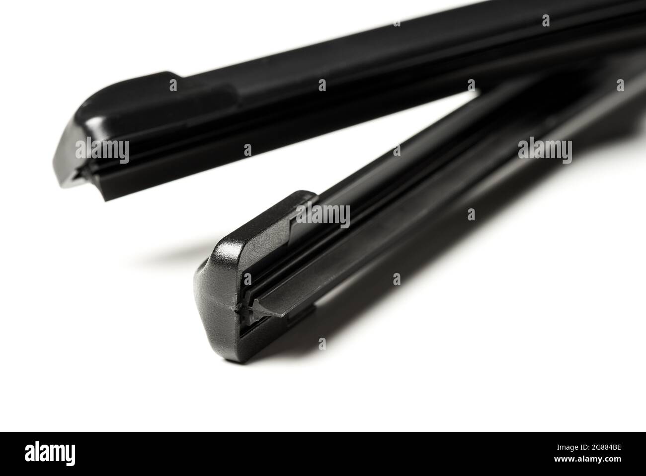 Closeup modern style of car windshield wiper Stock Photo - Alamy
