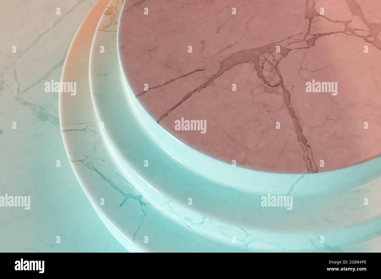 3d illustration. Isolation view , Pastel marble texture luxurious ...